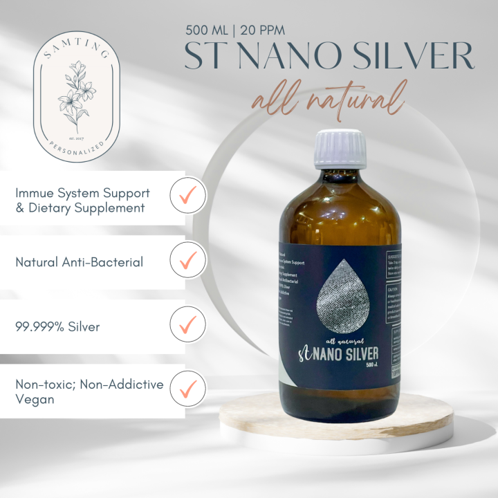 Nano Silver 500ML - 99.999% Nano Silver particles 20PPM - ST Nano ...