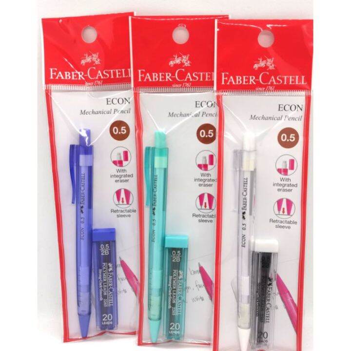 Faber-Castell ECON MECHANICAL PENCIL 0.5 WITH PENCIL LEADS | Lazada