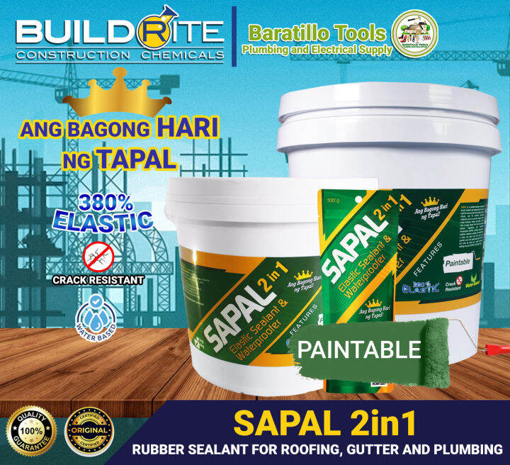 BUILDRITE SAPAL 2 IN 1 Elastic sealants & waterproofer | Lazada PH