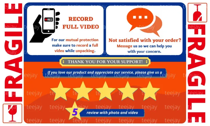 Fragile Reminder Star Rating Stickers | Lazada PH