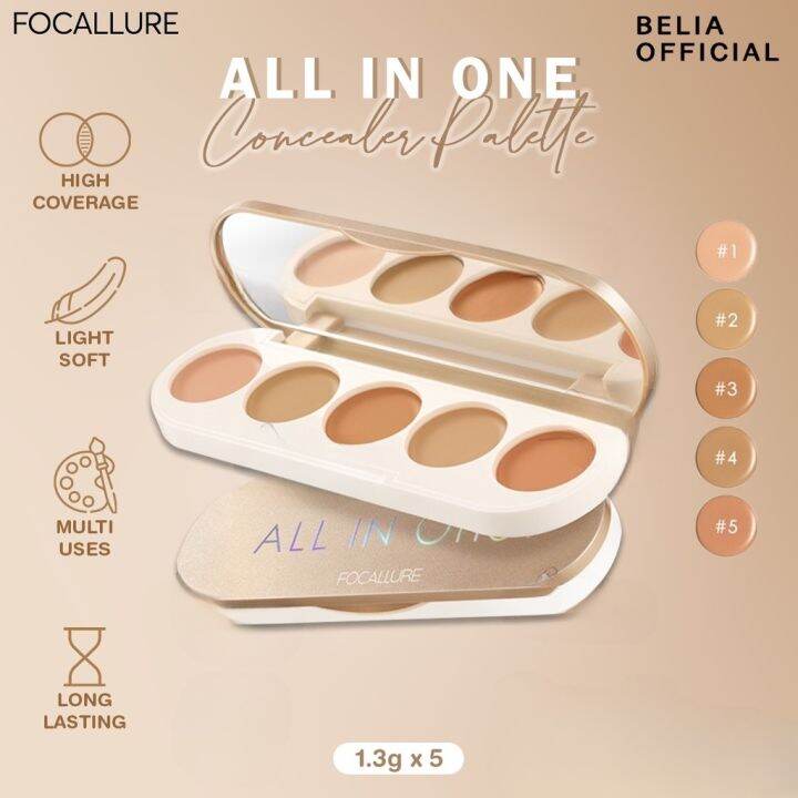 FOCALLURE All-In-One Concealer Palette FA299 | 5 in 1 Concealer Palette ...