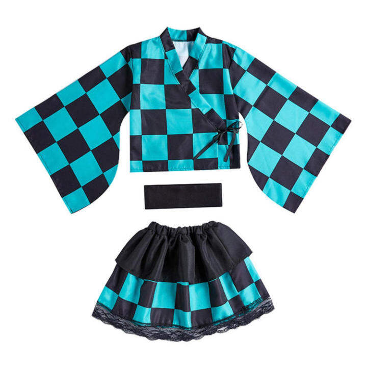 Kids Ghost Slayer Cosplay Set Nezuko Agatsuma Zenitsu Kochou Shinobu ...