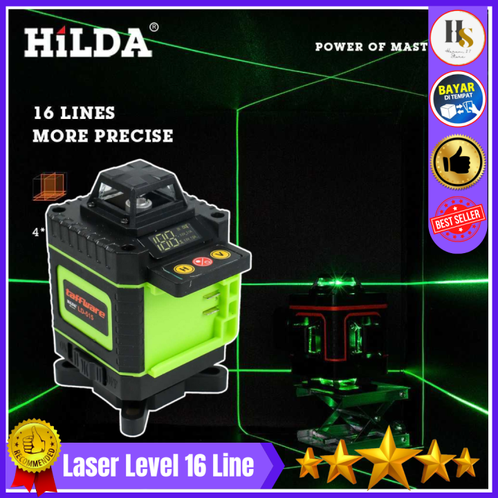 COD Taffware Hilda Mesin Self Leveling 16 Line Laser 4D Remote / Laser ...