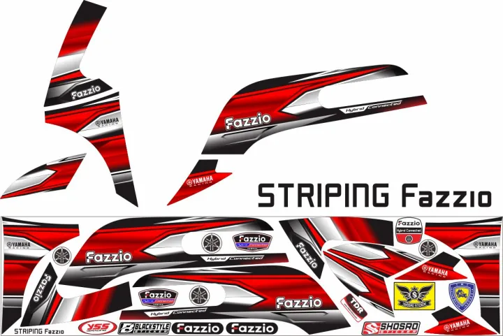 STIKER VARIASI MOTOR NEW FAZZIO NEW POLET STRIPING MOTIF STICKER YAMAHA MOTOR FAZZIO NEW STIKER ...