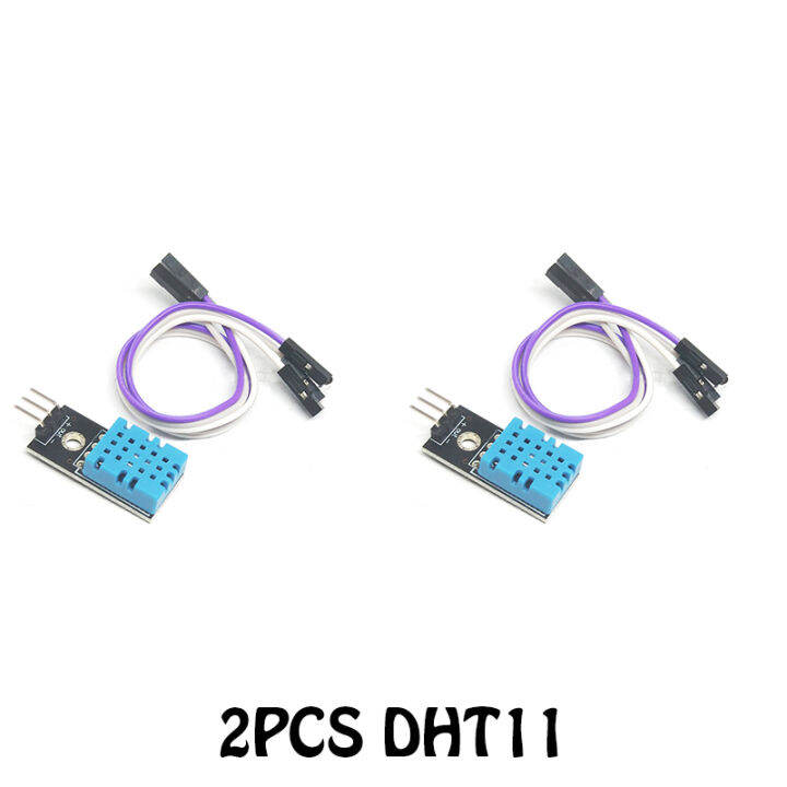 2PCS DHT11 Temperature and Relative Humidity Sensor Module with Cable ...