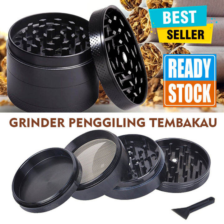 Grinder Penggiling Rokokk 4 Layer Bentuk Silinder Alat Penghalus ...