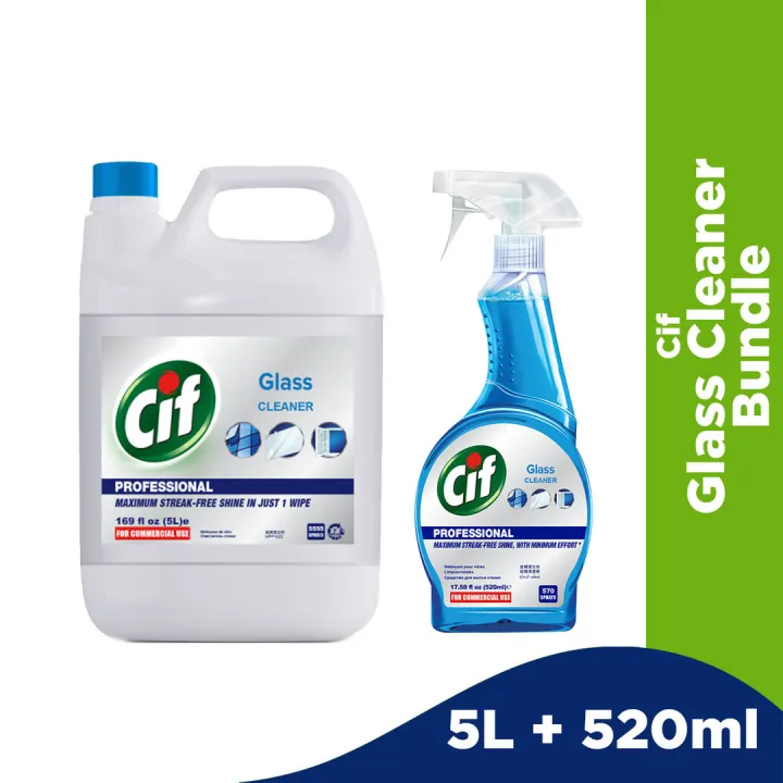 Nutrafinity Cif Professional Glass Cleaner 5L + 520ml Bundle of 2 ...