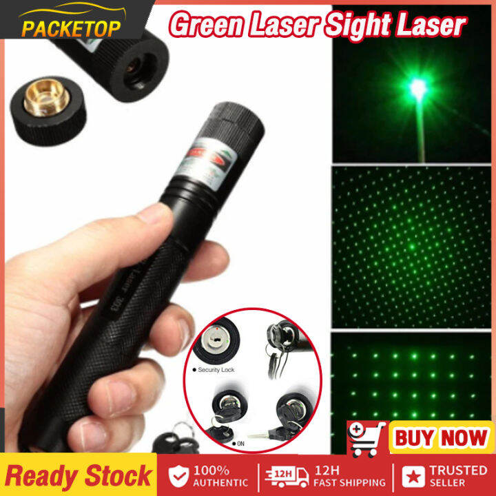 【Packetop】Green Laser Sight Laser Powerful Green Laser Pointer Pen Beam Light 5mW Lazer Power ...