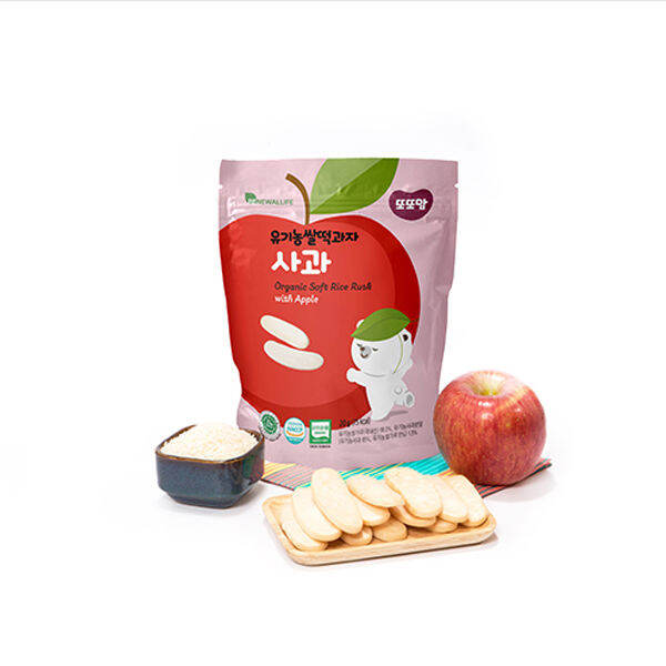 Renewallife Ddoddomam Organic Rice Rusk (20g) - Apple | Lazada