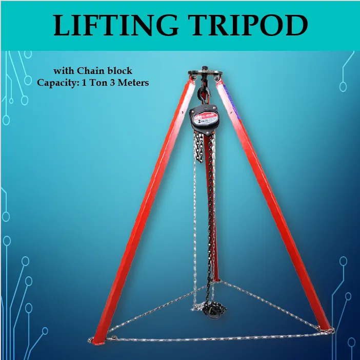 Equipment Pro 1 Ton 3 Meters Lifting Tripod with Chain Block | Lazada PH