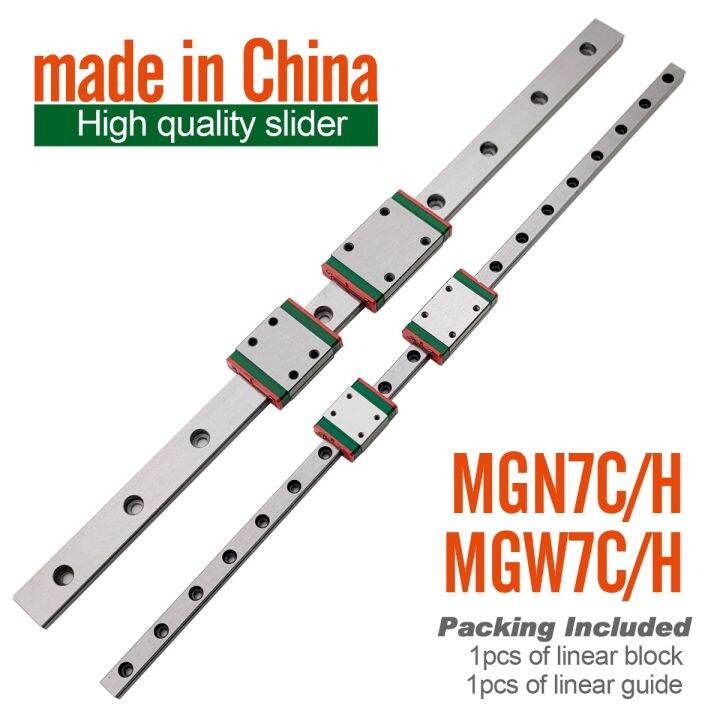 RoHS L from40mm to 600mm miniature linear guide rail slide carriage MGN7C MGN7H MGW7C MGW7H 3D ...