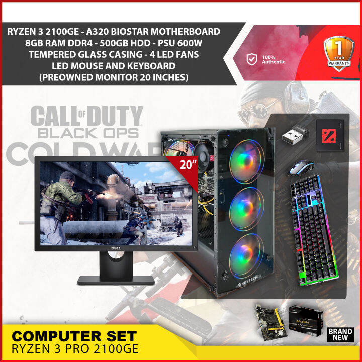 Gaming Computer set package, Brand new ryzen 3 2100GE , A320 biostar ...