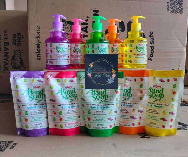 YURI HAND SOAP 410ml 375ml/sabun cuci tangan cair aroma buah pump 410 ...