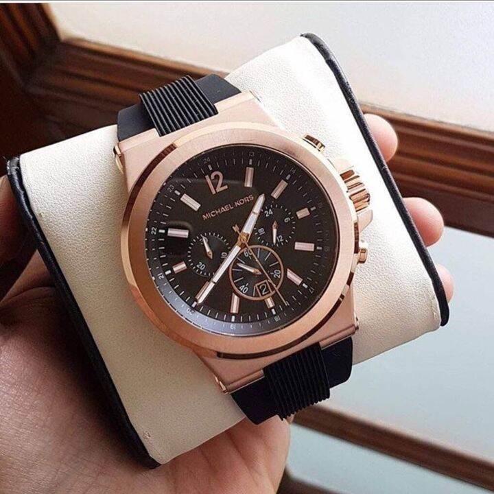 Guaranteed Original Michael Kors Dylan Rose Gold Blue Strap Stainless ...