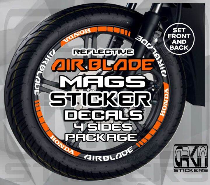 Airblade Mags sticker REFLETORIZE good for 2 wheels set front and back ...