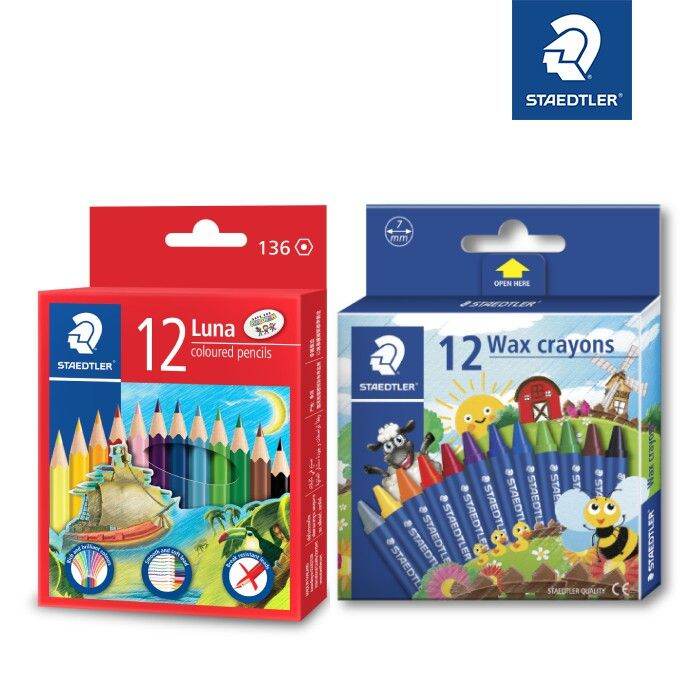 Staedtler Luna Colored Pencil Short 12's and Steadtler Noris Wax ...