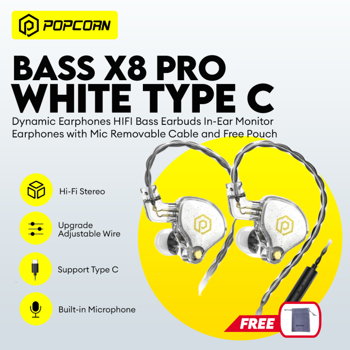 POPCORN USB C Headphones, Type C Earphones for Samsung Galaxy S20 S21 ...