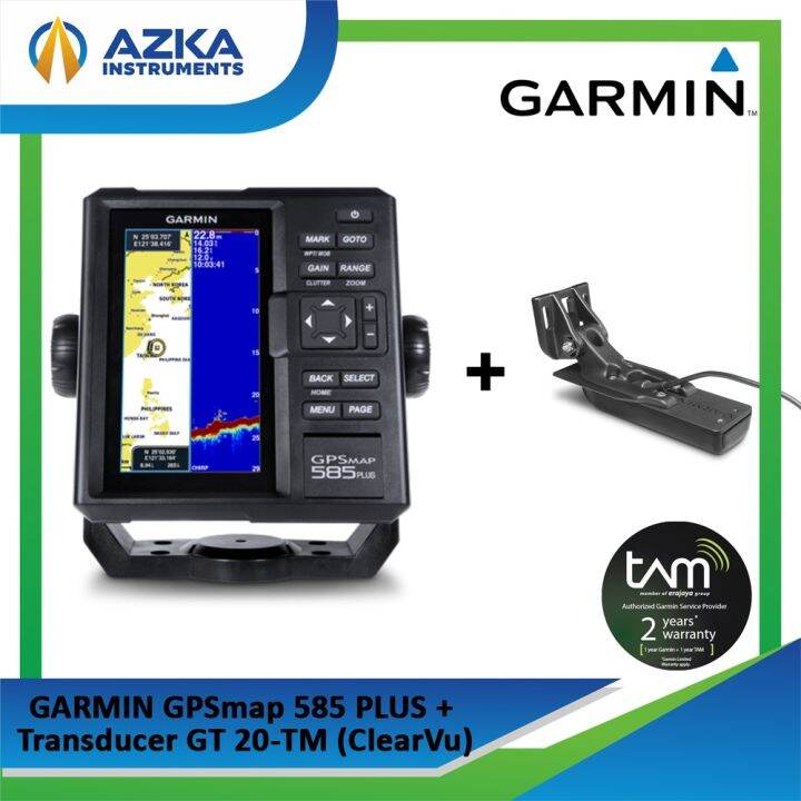 GPS GARMIN MAPS 585 PLUS FISHFINDER (Garansi Resmi TAM 2 tahun) GT-20TM ...