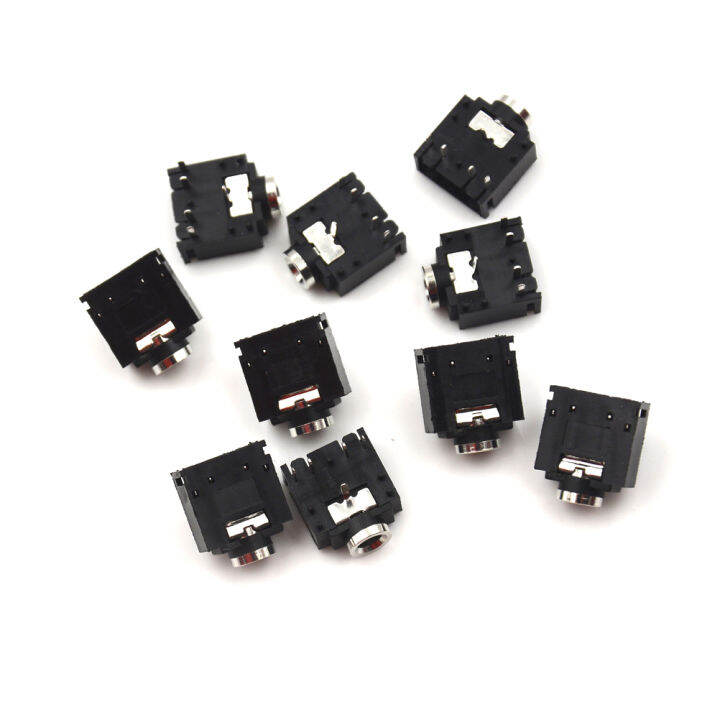 Gendings Jollic New 10PCS 5 Pin PCB Mount Female 3.5mm Stereo Jack ...