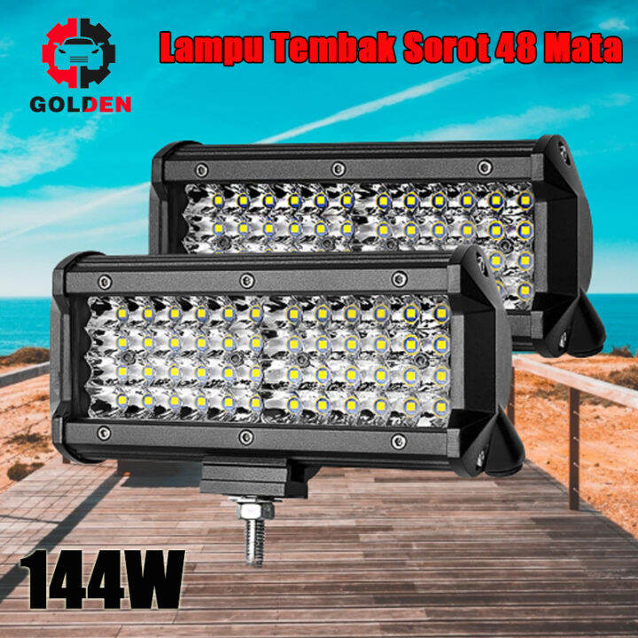 Lampu Tembak Sorot 48 Mata Led 144W 60W 12 Volt Model Sorot 4Inch Untuk ...