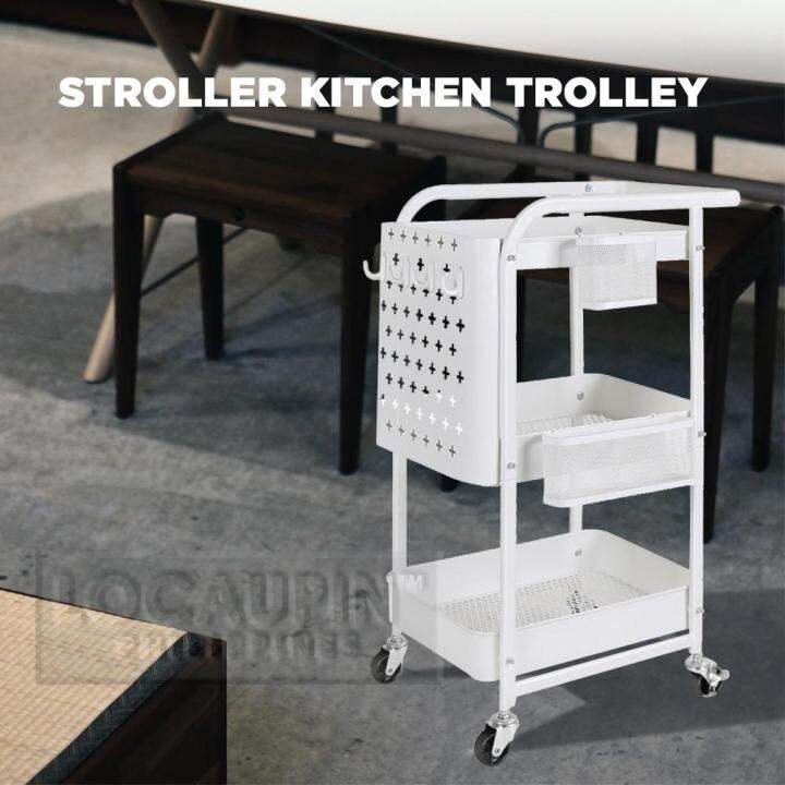 Locaupin School Supplies Storage Shopping Rolling Cart Kitchen Office ...