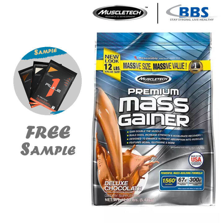 Muscletech Premium Mass Gainer (12lbs) - Weight Gainer, Mass Gainer ...
