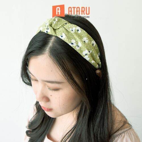 Ataru Bandana Alice Motif Bunga - Hijau | Lazada Indonesia