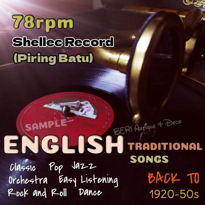 Shellec Record 78rpm Collection Genuine Antique Vintage Piring Batu ...