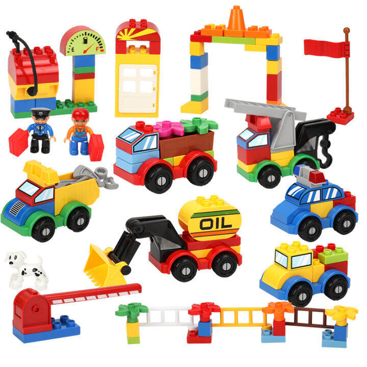 Children's large particle building block toys intelligence assembling ...