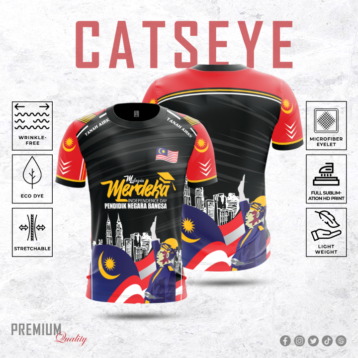 Malaysia Merdeka Independence Day Full HD Sublimation Microfiber Eyelet ...