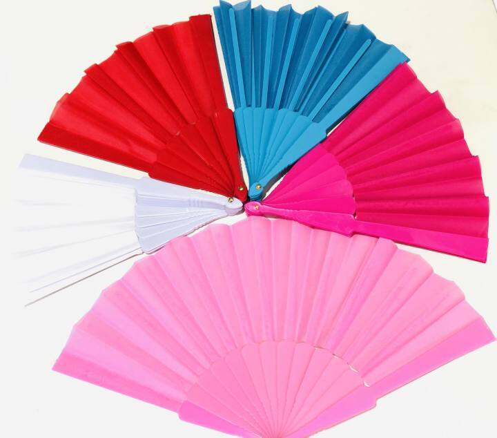 Folding Hand Fan Plain & Floral Design Pamaypay | Lazada PH
