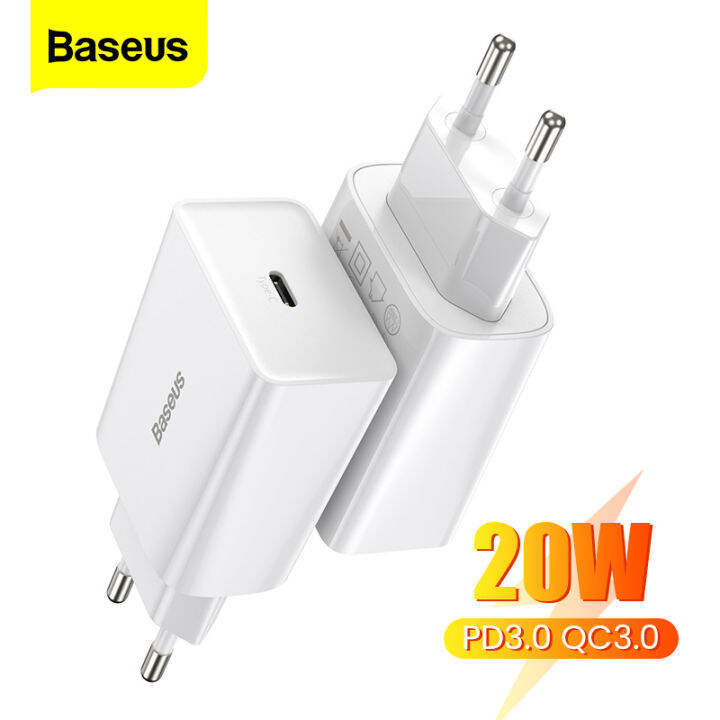 【PD 20W】Baseus 20W Quick Charge QC 3.0 PD USB Type C Fast Charging For ...