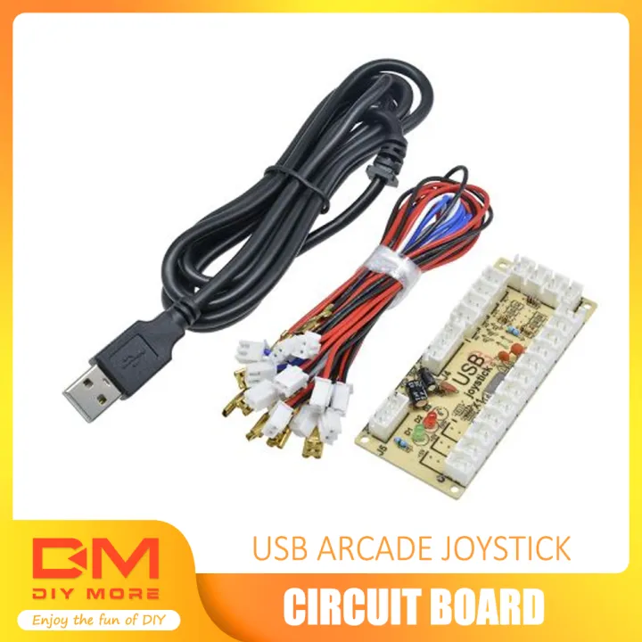 Seasboat Zero Delay USBอาเขตEncoder PCไปยังจอยสติ๊กMAME 5Pinปุ่มกดSanwa ...