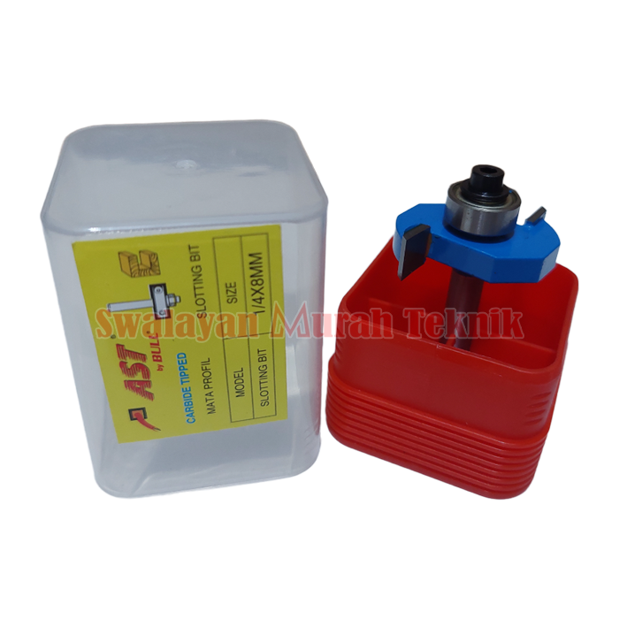 AST Mata Profile Kayu Trimer 1/4" x 8 mm Slotting Trimmer Bit Sloting ...