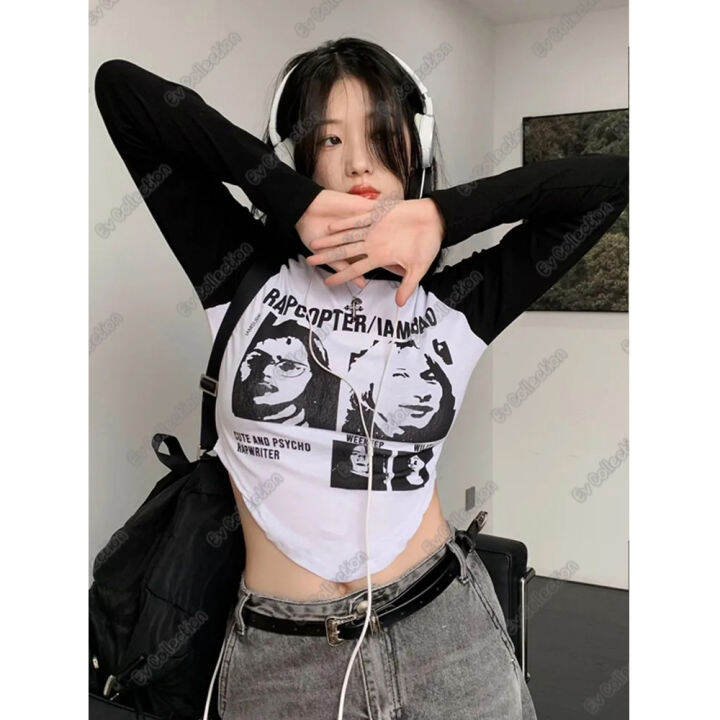 Ev Collection - BISA COD | Baju Crop Top Remaja Longsleeve Rapcopter ...