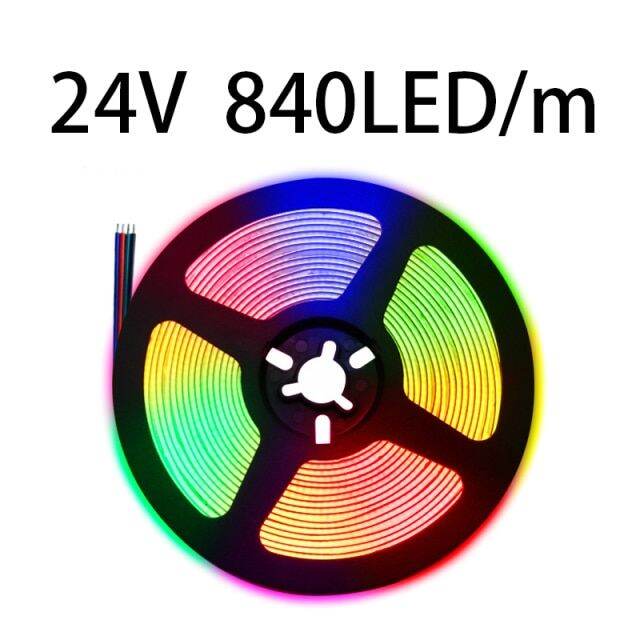COB RGB LED Strip Lights Decoration for Wall Room Decor Color 840LED DC ...