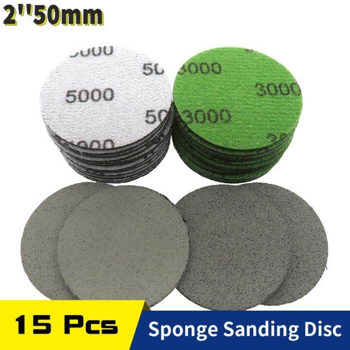 2 Inch Hook Loop Wet Dry Sandpaper Paper Polishing Sponge Dry Car - 2 ...