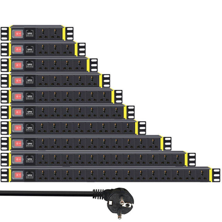 PDU Power Strip 1U Unit PDU Network Cabinet Rack 2/3/4/5/6/7/8/9/10 ...