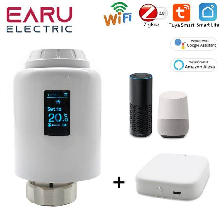 Tuya Smart WiFi ZigBee Radiator Actuator TRV Programmable Thermostatic ...