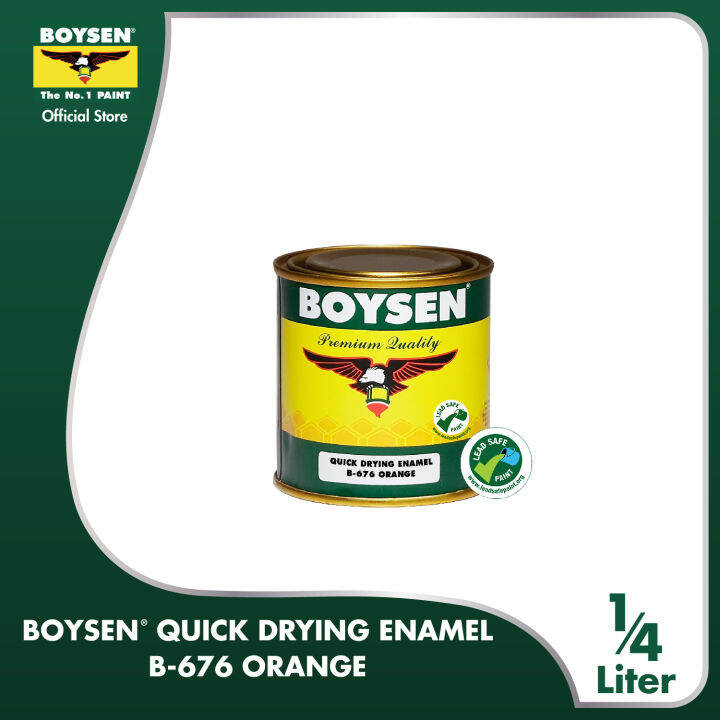 BOYSEN Quick Drying Enamel Orange B676-1/4L | Lazada PH