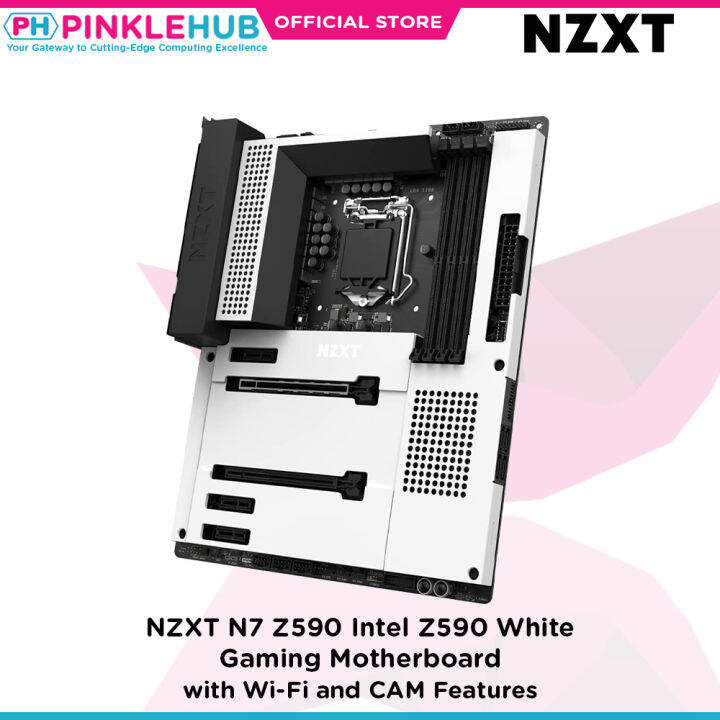 PinkleHub | NZXT N7 Z590 Intel Z590 White Gaming Motherboard with Wi-Fi ...