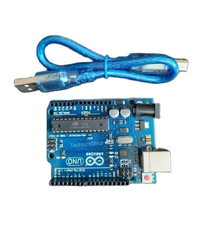 Arduino UNO R3 ATmega328P SoC Dip Development Board พร้อมสาย USB 1 เส้น ...
