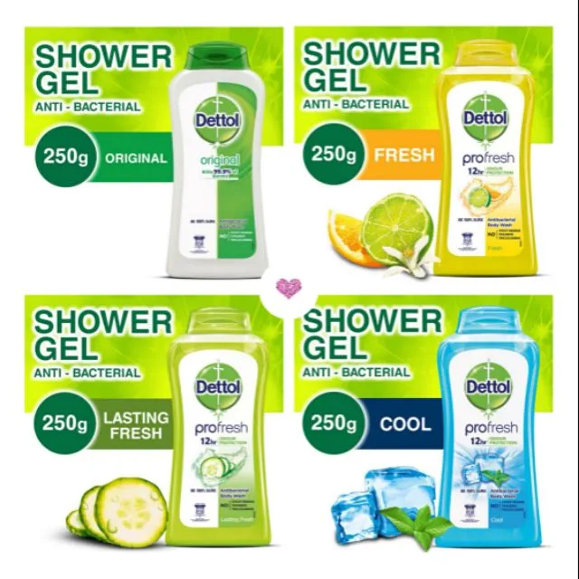 DETTOL PROFRESH SHOWER GEL ANTI BACTERIA 250ML | Lazada