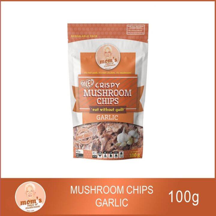 Mom's Crispy Mushroom Chips Garlic Flavor 80g | Lazada PH