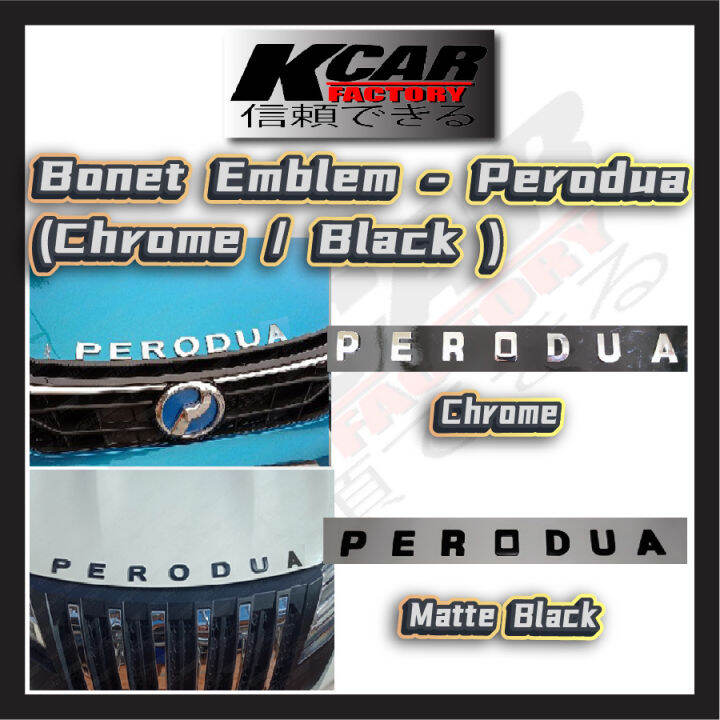[ReadyStock]Perodua Myvi Axia Bezza Aruz Kelisa Kancil ALza Font Huruf ...