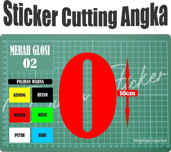 STICKER CUTTING ANGKA / STICKER CUTTING ANGKA SATU HURUF TINGGI 7CM ...
