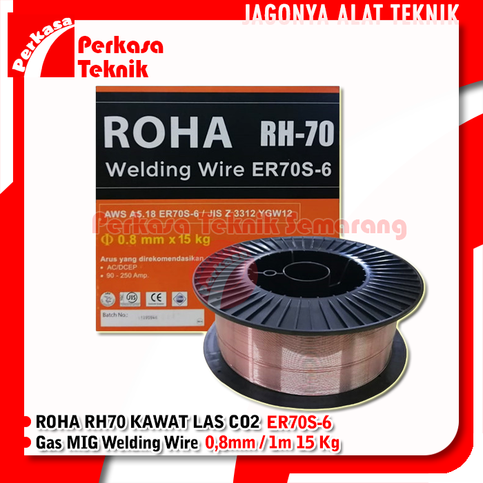 ROHA RH70 Kawat Las CO2 ER70S Gas MIG Welding Wire 0,8mm/1mm 15Kg | Lazada Indonesia