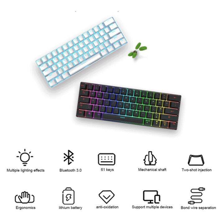 ho- Royal Kludge RK RK61 RGB Mechanical Keyboard Hot Swappable | Lazada PH