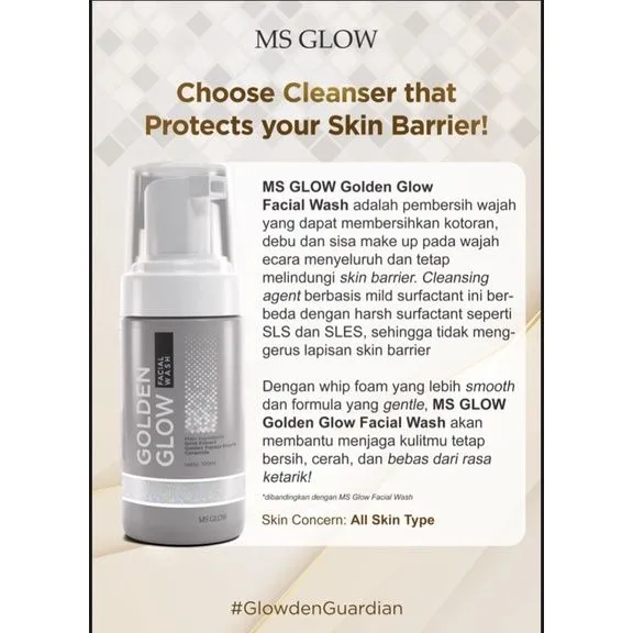 MS Glow GOLDEN GLOW Facial Wash / Sabun Cuci Muka Golden Glow MS Glow ...