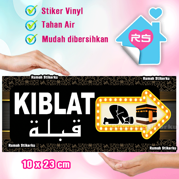 Stiker Kiblat - Arah Kiblat - Arah Sholat | Lazada Indonesia